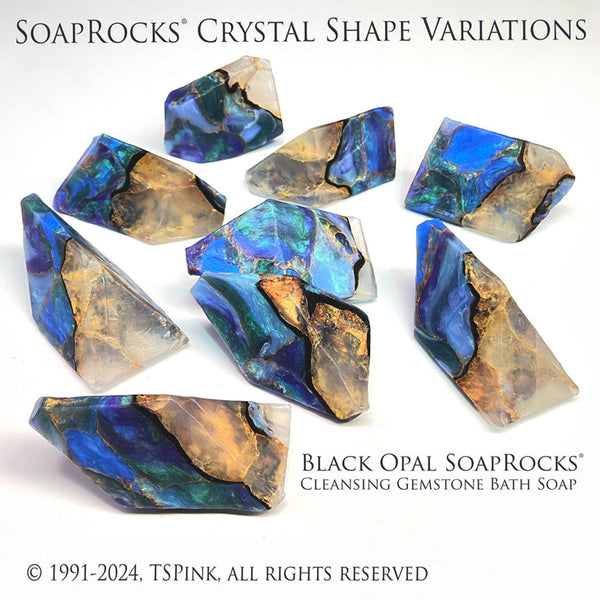 Black Opal™ SoapRocks® • Gemstone Bath Soap • Peach Melon