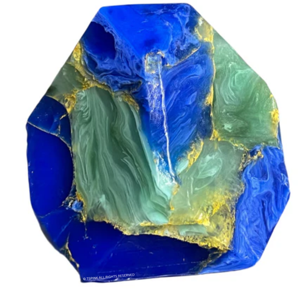 Jade in Lapis™ SoapRocks® Jewel Line • Gemstone Bath Soap • Geranium S