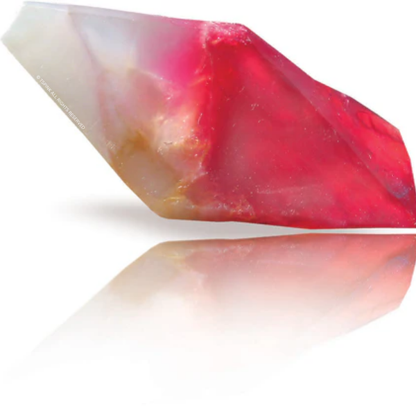 Ruby™ SoapRocks® July Birthstone Soap • Gemstone Bath Soap • Lychee Wi